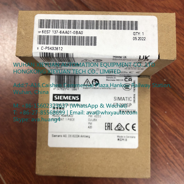 Siemens 6ES7137-6AA01-0BA0 SIMATIC ET 200SP, CM PTP communication ...